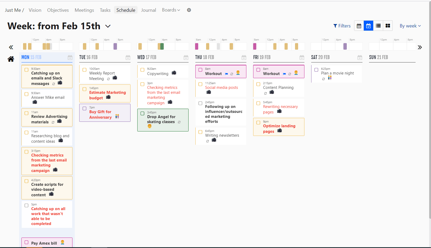 Priority Planner For Highly Effective People Week Plan